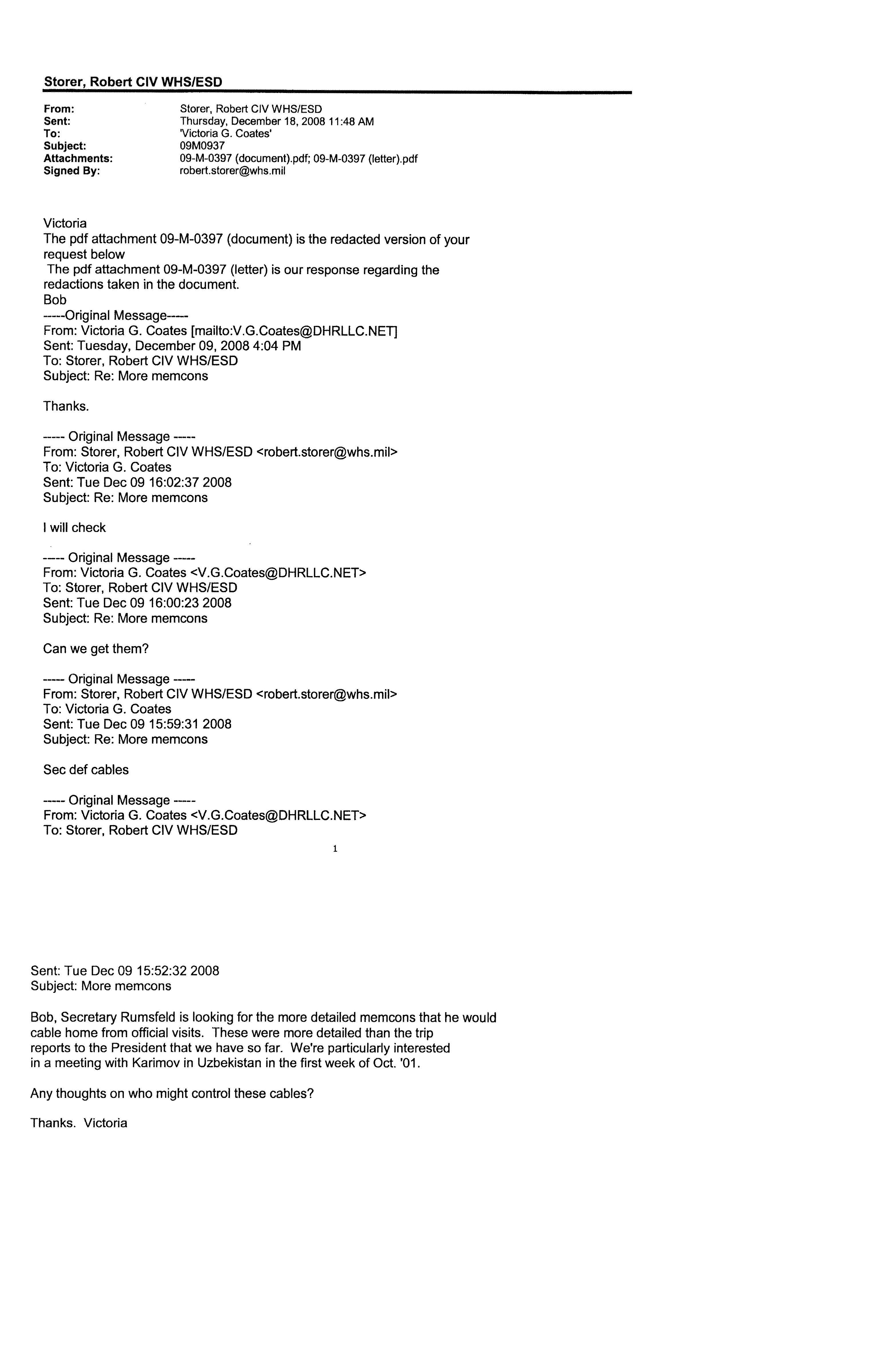 Document Friday: How Donald Rumsfeld Cut the Queue to get DOD Documents ...