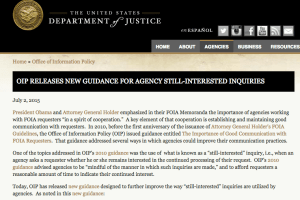 Open Gov Groups Still Interested in OGIS Reviewing Agency Practice of ...