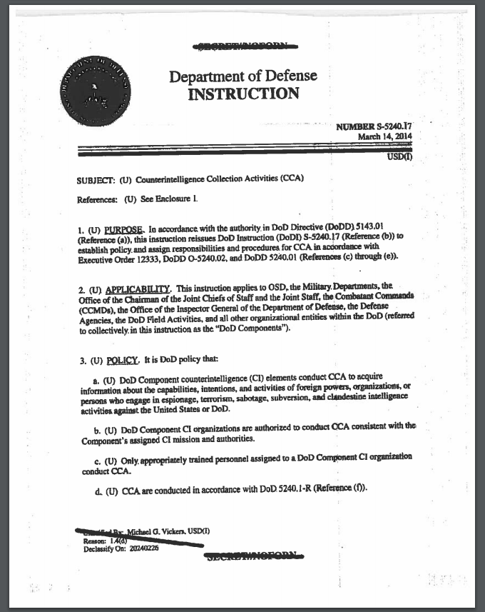 Classified Directives Listings Disappear from DOD and JCS Websites ...